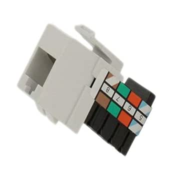 Leviton 41108-RW8 Voice Grade QuickPort Connector, 8-Wire, W : Amazon ...