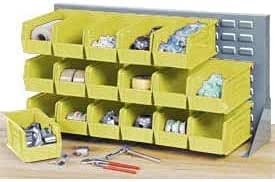 Amazon.com: Global Industrial Louvered Bench Rack with (22) Yellow ...