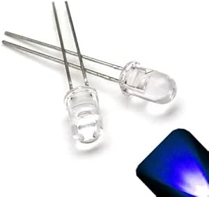 Lighthouse LEDs 12v 5mm Round Top Clear Lens LED - Blue LED - Ultra ...