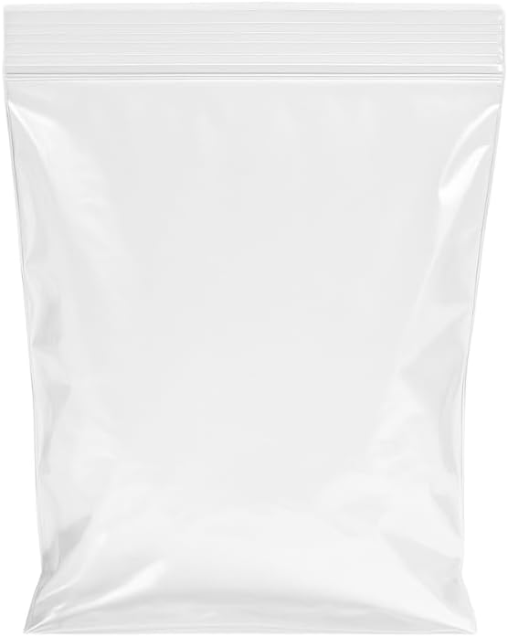Pack of 100 Bags - 6'' x 9'' Multipurpose Plain Reusable Resealable ...