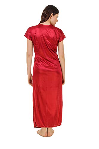 Buy Trost - Womens Satin HOT & Bold Nighty/Nightwear Combo Set for ...