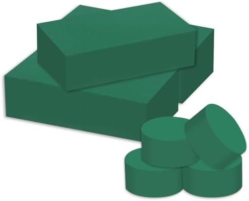 7 Pack Floral Foam Blocks, Round Foam & Block Foam Set, Green Wet & Dry ...