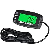 Amazon.com: Yooreal Digital Backlight Tachometer Hour Meter,Resettable ...