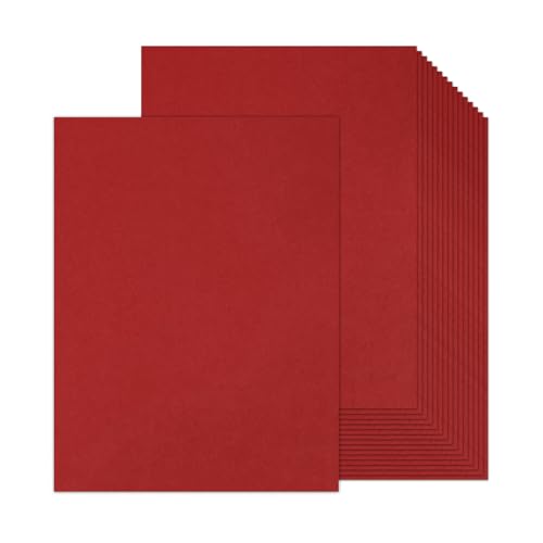 Snapklik.com : 100 Sheets Red Cardstock 8.5 X 11 Thick Printer Paper