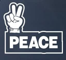 Amazon.com: PEACE SIGN - Vinyl Car Decal Sticker #1326 | Vinyl Color: White