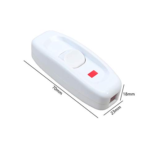 6 Pcs Inline Cord Switch, Black Appliance Switch 250V 10A Feed-Through ...