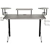 Amazon.com: dar Core Computer Gaming Desk, Standard, Gray/Black : Home ...