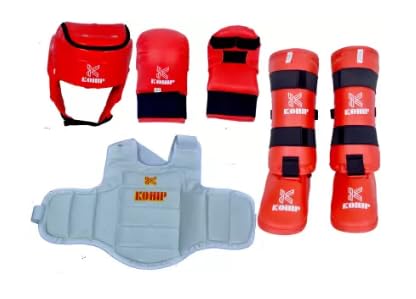 Karate shin Pad Karate kit Set (M, RED) : Amazon.in: Sports, Fitness ...