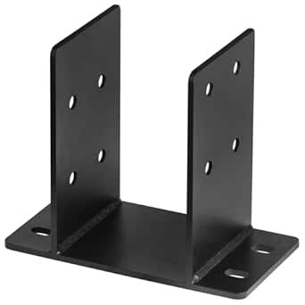 2 PCS 6x6 Post Base, Heavy Duty Welds Steel Post Bracket for Pole Barns and Pergolas, Drill Set ...