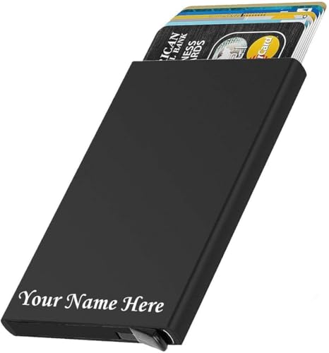 FELSTAR Customized /Personalized Name Engraved Card Holder RFID ...