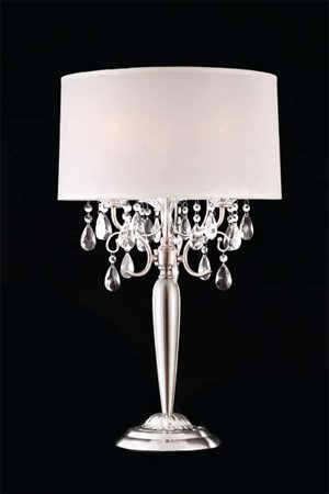 Amazon.com: Shining Crystal Silver Table Lamp ADSok-50109t : Home & Kitchen