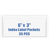 Amazon.com : Origin-Joy 50 PCS Self-Adhesive Index Label Pockets, Clear ...