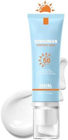 Amazon.com: Generic Tinted Sunscreen for Face SPF 50, Hydrating Sun ...