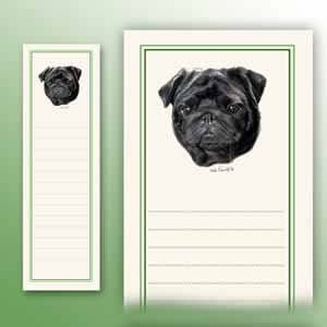Amazon.com : Magnetic Notepads - Black Pug : Office Products : Office ...