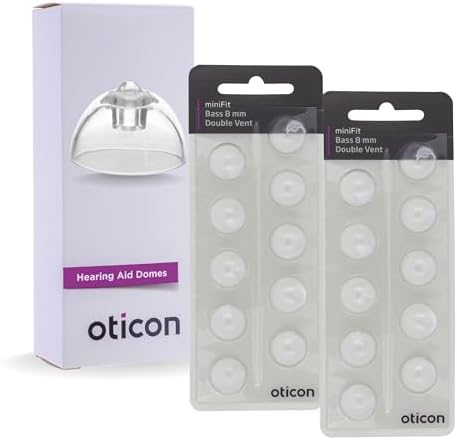 Amazon.com: Genuine Oticon Hearing Aid Domes MiniFit Double Vent Bass ...