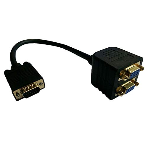 ADIUM Gold Plated VGA(HD15) Male to Female x 2 (1 PC to 2 Monitors) for ...
