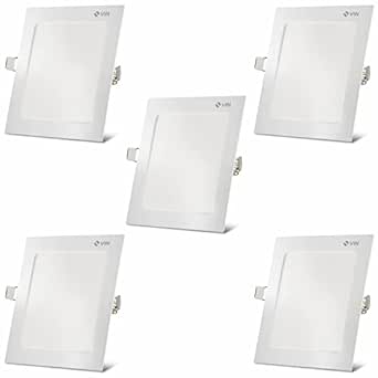 VIN 12 Watt Square Ceiling Panel LED Light (Neutral White) - Pack of 5 ...