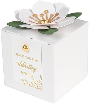 Amazon.com: FEIYI 20 PCS Favor Boxes, 3 In 1 White Candy Boxes with ...