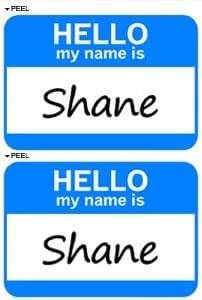 Amazon.com - Hello My Name Is Shane - Sheet of 2 - Window Bumper Laptop ...