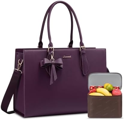 Amazon.com: Ralnitote Laptop Bag with Insulated Lunch Compartment for ...