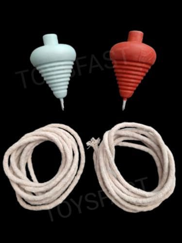 TOYSFAST (2 Pcs Lattu Toys With Thread) Plastic Spinning Lattu With ...