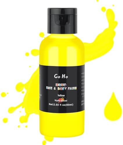 Amazon.com : Go Ho Yellow Face Body Paint(2.1 oz),Yellow Makeup Water ...