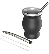 Amazon.com | Beruth Bombilla Yerba Mate Gourd, 8oz Stainless Steel Tea ...