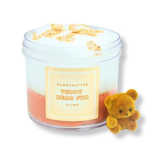 Amazon.com: Teddy Bear Fur Slime (SCENTED) | Handmade Slime ...