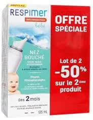 Respimer décongestion bébé spray nasal nez bouché lot de 2 x 125ml ...