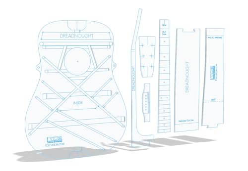 Amazon.com: Dreadnought Top and Back Acoustic Guitar Template Bundle ...