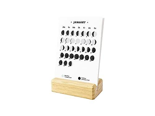 Amazon.com: Small Desk Calendar with Lunar Phases for 2024, Moon ...