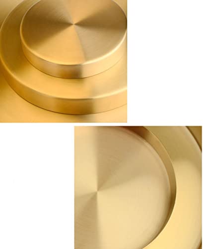 Large Round Gold Serving Tray 30CM/12 Inches Decorative Vanity Tray for ...