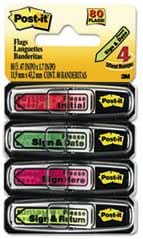 Amazon.com : Signature Flags, 20 Each of Four Assorted Messages/Colors ...