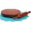 Amazon.com: IBLAY Wooden Chakla,Serving Board, Round Chapati Chakla ...