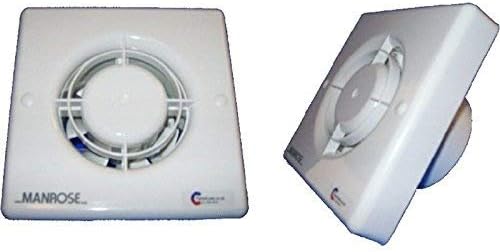 Manrose QF100T Quiet Extractor Fan with Timer for 4"/100mm Duct ...