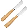Amazon.com | LacusMare LacusMare Butter Knives Set of 2, Beechwood ...