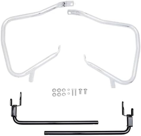 Amazon.com: Eagle Skull Chrome Rear Saddlebag Guards Support Kit Harley ...