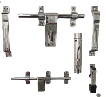 Steel Door Kit 12" Inch (1-Aldrop, 1-Latch, 4-Handle, 2-Tower Bolt, 2 ...