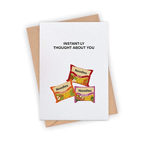 Amazon.com: Instant Noodle Card, Long Distance Thinking About You Just ...