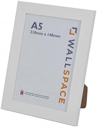 White Wood Picture frame, A5, A4, A3 Handmade in UK (A5) : Amazon.co.uk ...