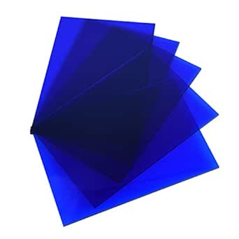 Amazon.com: 5 Pack Acrylic Sheet Blue Translucent Colored Transparent ...