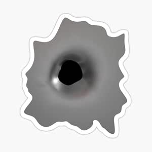 Amazon.com: Fake Gun Fire Hole Prank | Sticker Vinyl Decal | Cars ...