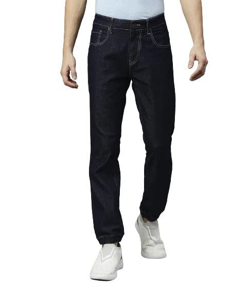 HIGH Star Men Blue Jean Jogger Slash Knee Stretchable Jeans : Amazon.in ...