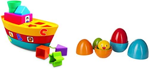 Buy Giggles - Stack A Boat & Funskool Plastic Eggs Nesting Toy with A Chick, Multi Color, 1 ...