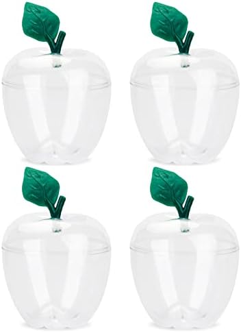Amazon.com: Menkxi 24 Pcs Clear Apple Containers Back to School Apples ...