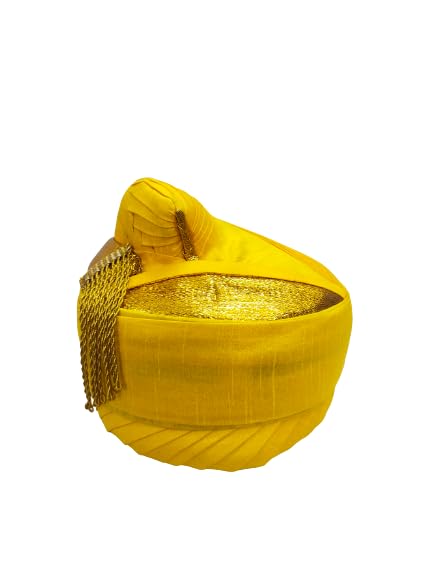 PRIYAKANT SAFAWALA Traditional Handstitch Ready To Wear Yellow Colour ...