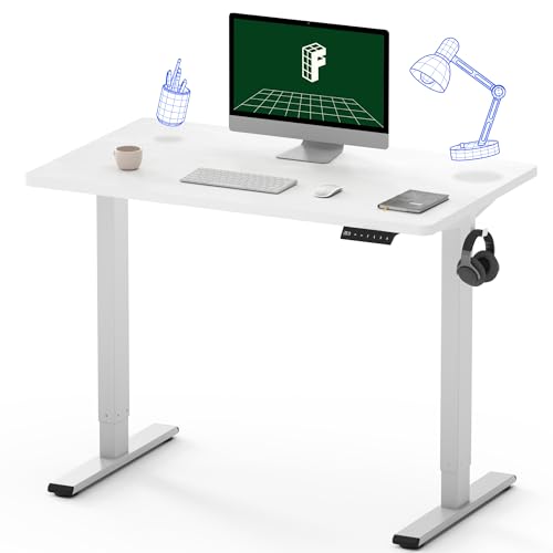 FLEXISPOT EN1 Electric Small Standing Desk 40 Inches Adjustable Height ...