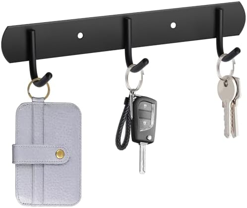 Amazon.com: VIRFIN Key Holder for Wall with 2 Self-Adhesive Tapes, No ...