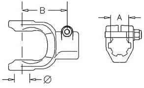 Amazon.com: Comer Implement Yoke Splined w/Clamp Bolt Part NO: A ...