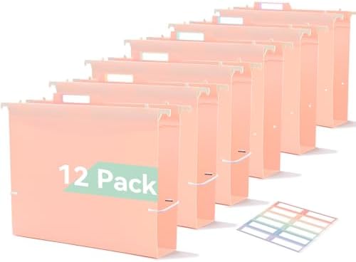 Amazon.com : SortRax Plastic Hanging File Folders, 2'' Fixed Width, No ...